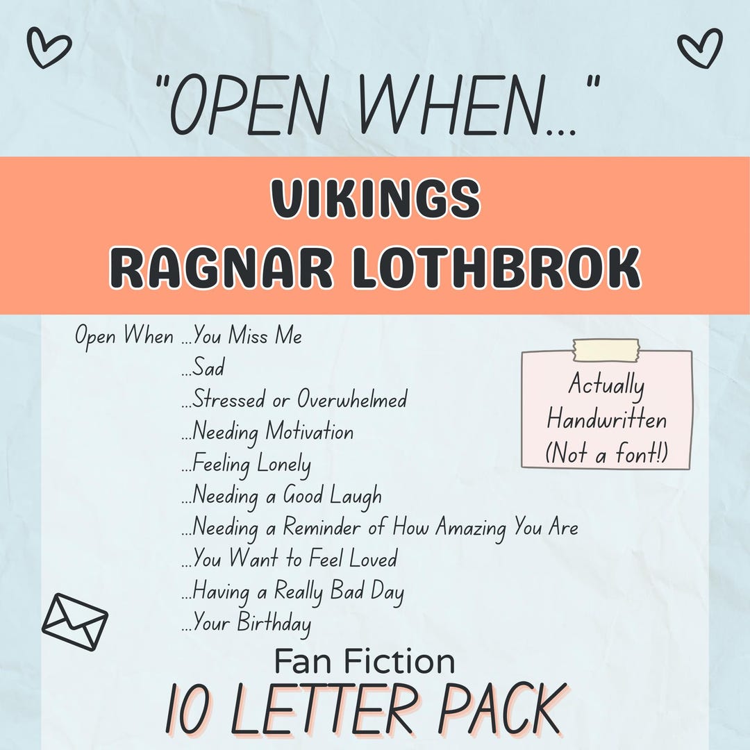 Vikings - Ragnar Lothbrok - Open When... 10 Letter Pack | Comfort ...