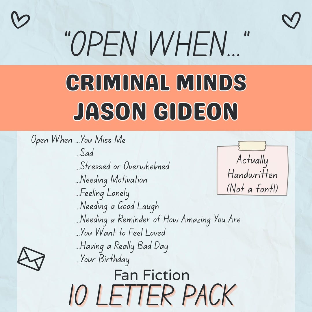 Criminal Minds - Jason Gideon - Open When... 10 Letter Pack | CM ...
