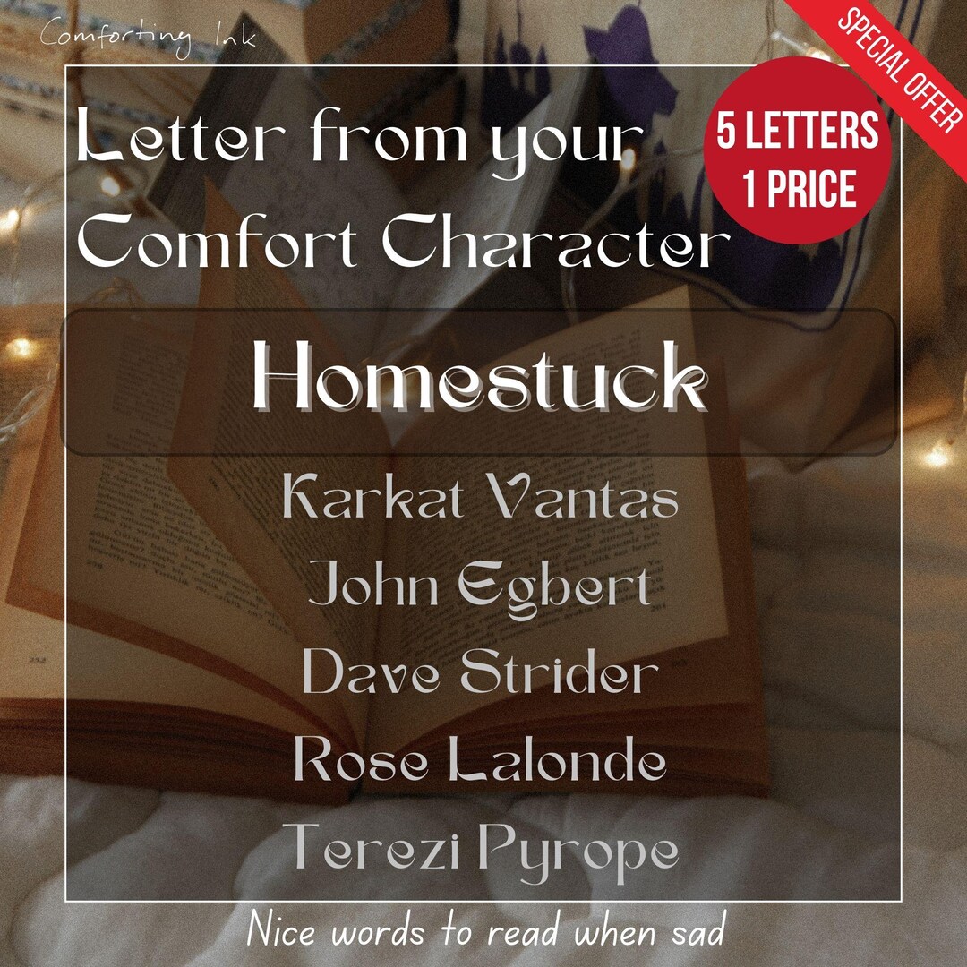 Comfort Character Letter Homestuck | Karkat Vantas | Personalized Fan ...