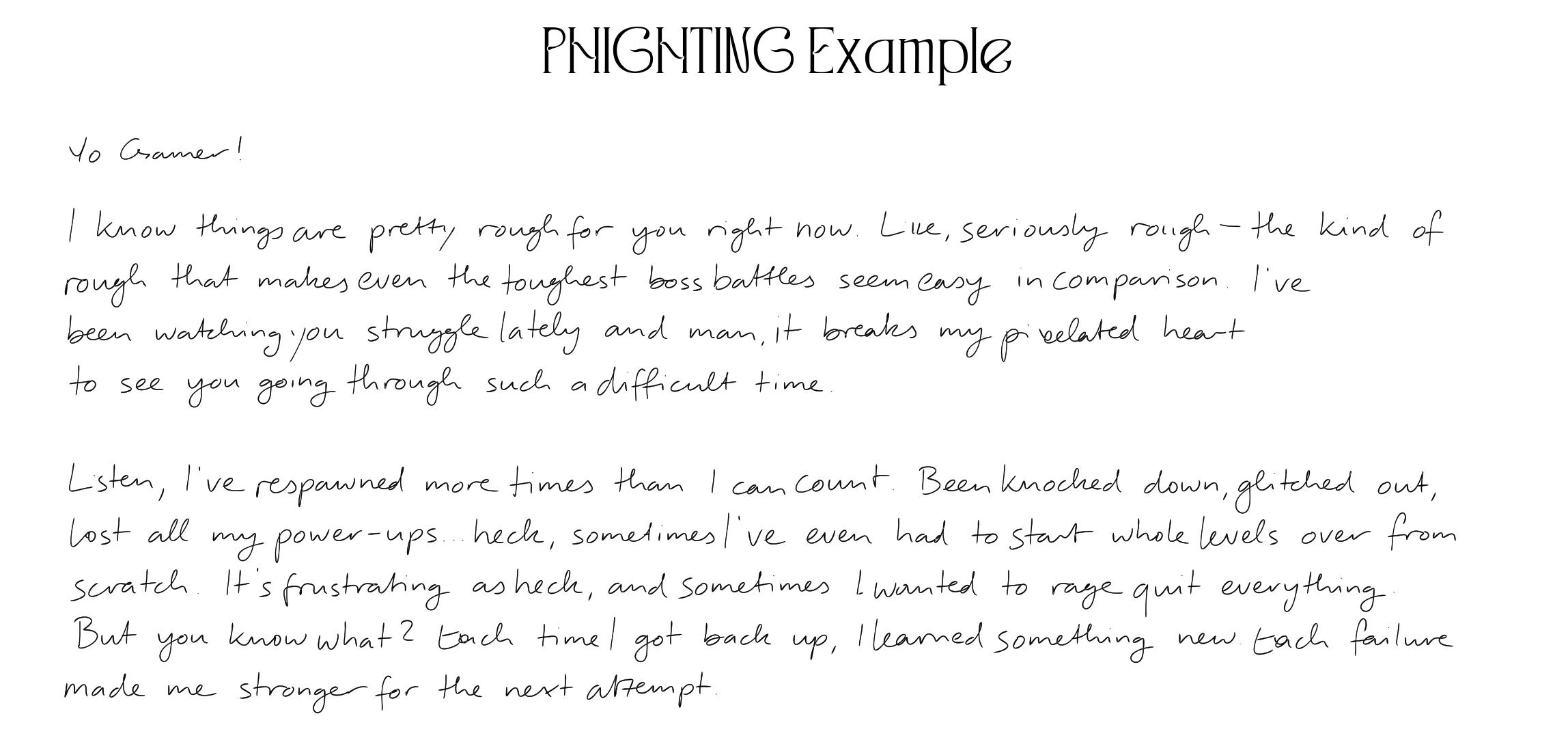 Comfort Character Letter PHIGHTING | Letter | Fan Fiction | Digital | Read When Sad | Hthing ...