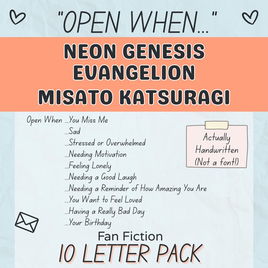 Neon Genesis Evangelion - Misato Katsuragi - Open When... 10 Letter ...