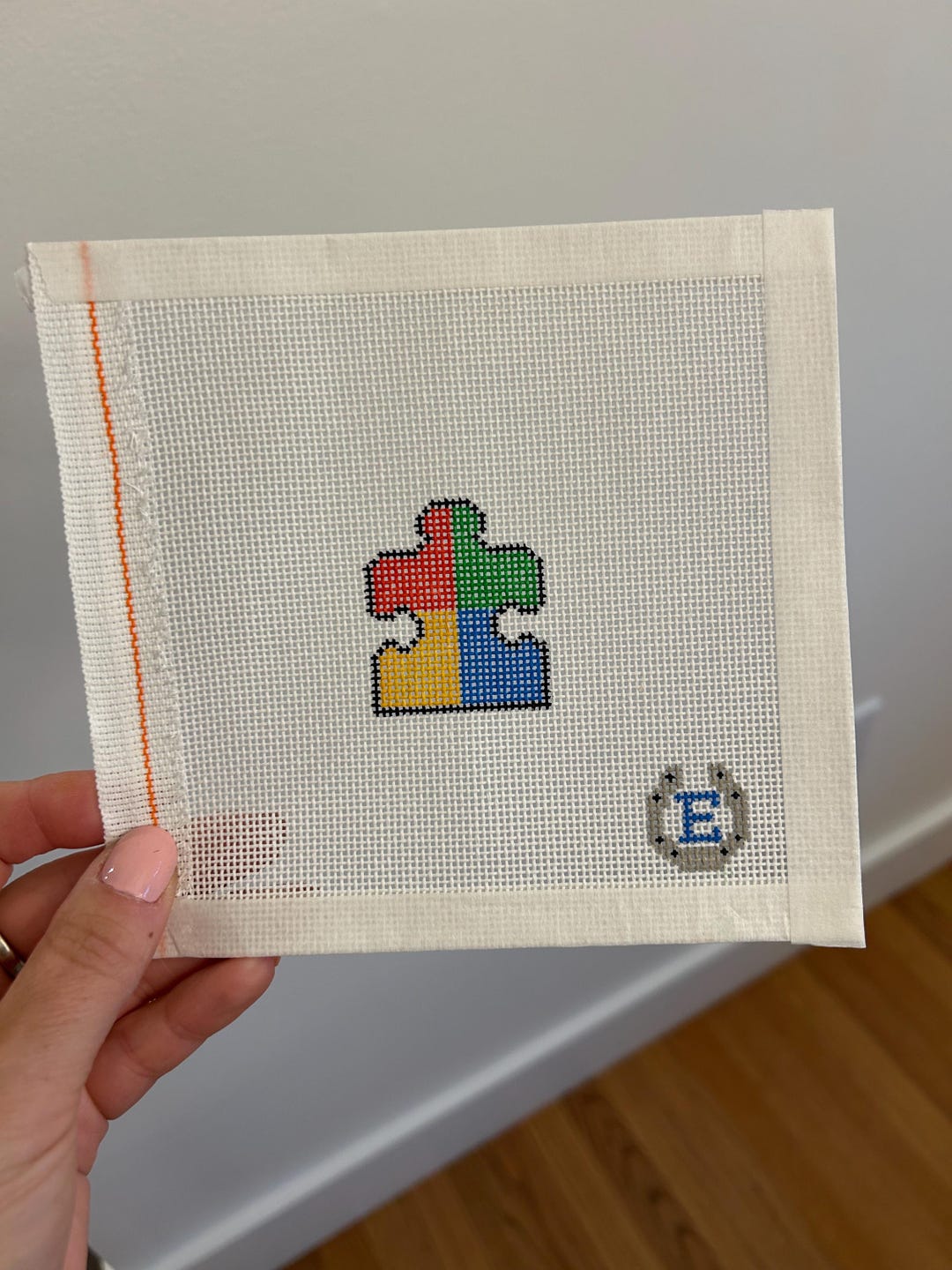 Autism Awareness Puzzle Piece Hand Painted Needlepoint Canvas - Etsy