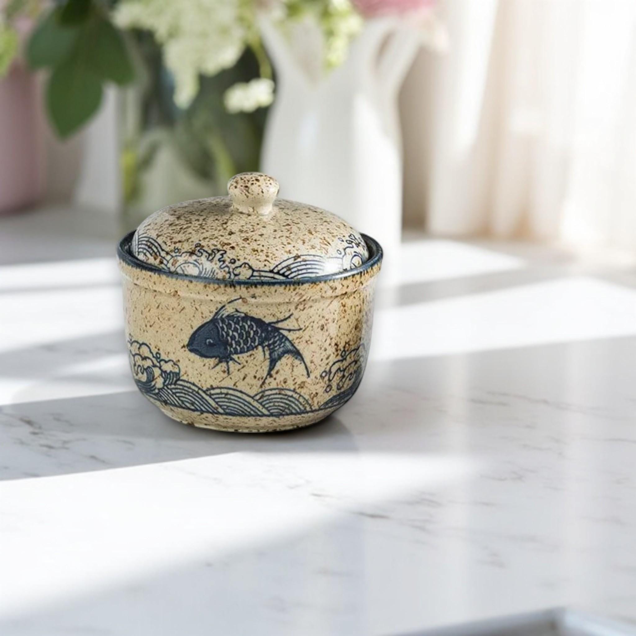 Handmade Japanese Ceramic Spice Jar With Lid & Spoon - Etsy