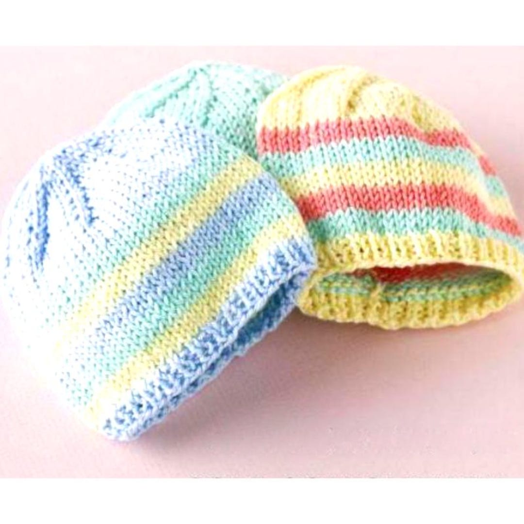 Premature Baby Hats Knitting Pattern, DK Wool (PDF Download) - Etsy