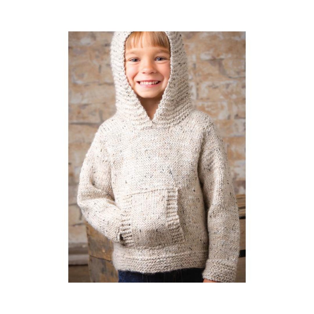 Easy Childrens Chunky Hooded Jumper Knitting Patterns, Kids Sweaters ...