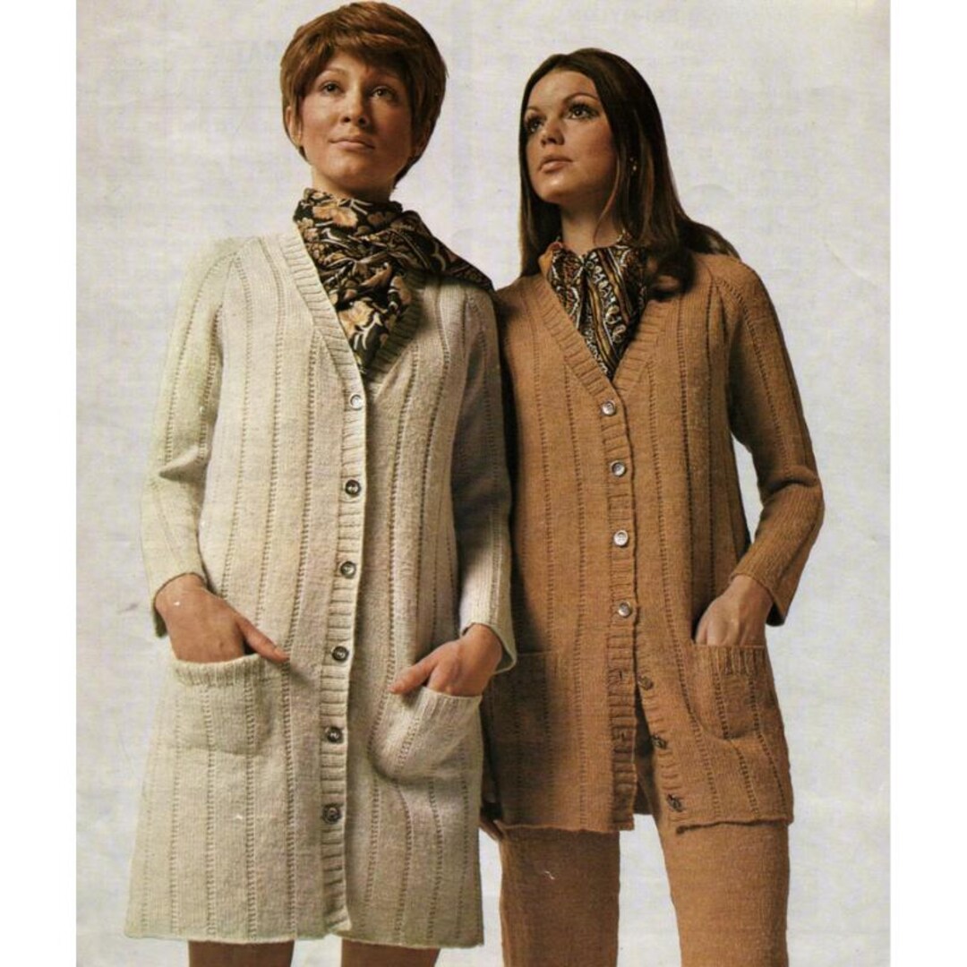 Ladies Cable Cardigan Knitting Patterns, Women's Trouser Suit Pattern ...