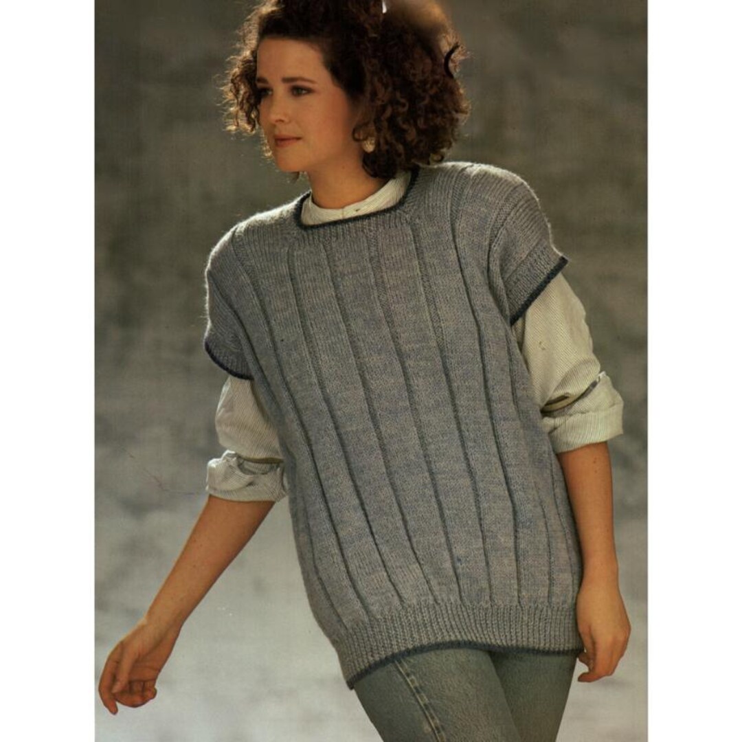 Easy Women's Slipover Sweater Vest Knitting Patterns, Ladies Jumpers ...