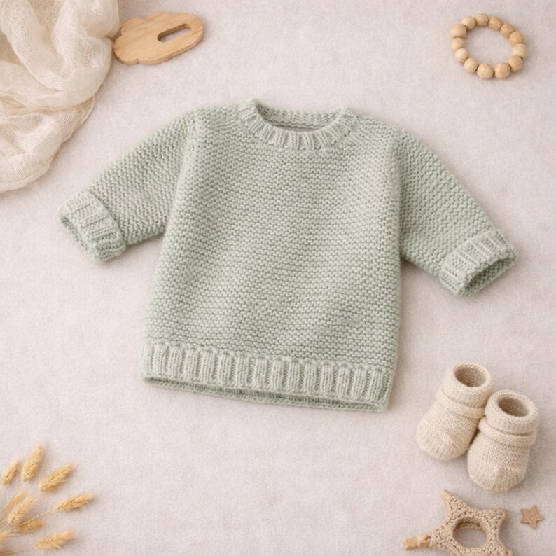 Easy Baby Children's Jumper Knitting Pattern, Kids Sweaters, 6 Mths - 8 ...