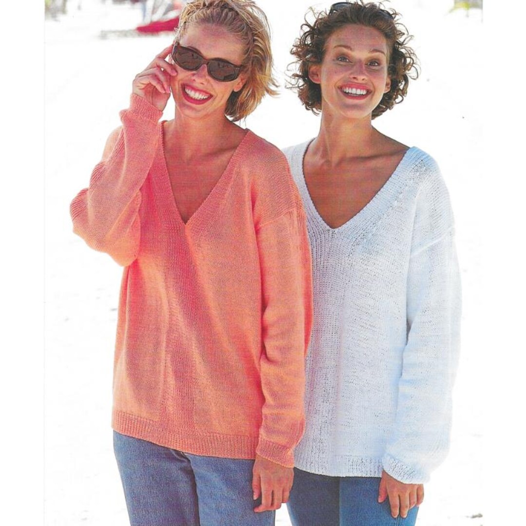 Easy Ladies Sweater Knitting Patterns, Women's Jumpers, Size 32-42 ...