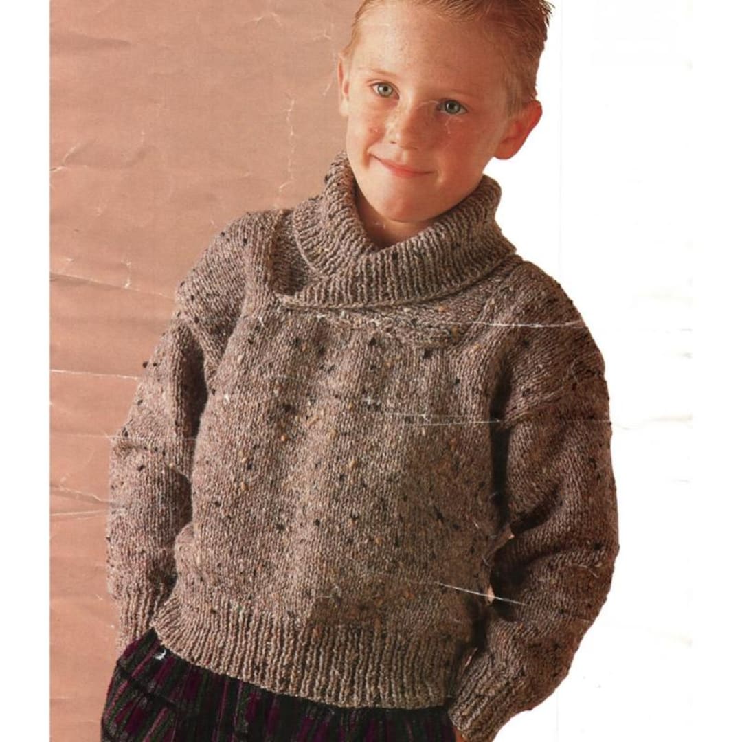Easy Children's Jumper Knitting Patterns, Kids Sweaters, Size Approx. 3 ...
