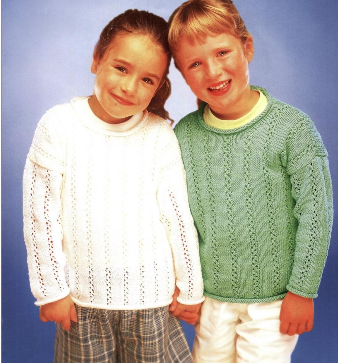 Easy Children's Jumper Knitting Patterns, Kids Sweaters, 1 - 11 Years ...