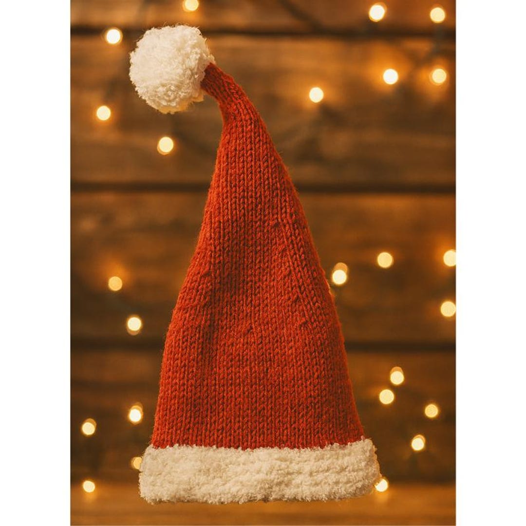 Easy Santa Hat Knitting Patterns, Father Christmas Patterns, Children's ...