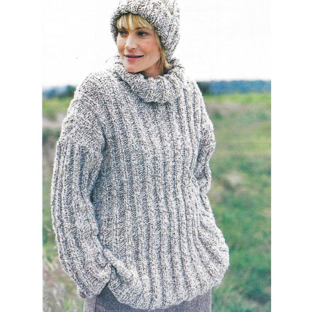 Very Easy Chunky Jumper Knitting Pattern: Beginner Women's Jumper (PDF ...