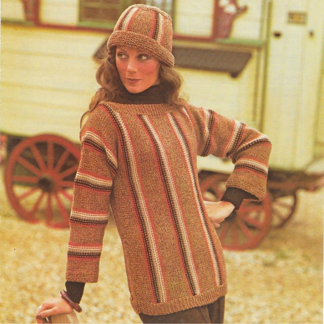Ladies Chunky Jumper Knitting Patterns, Women's Sweaters, 30" - 38 ...