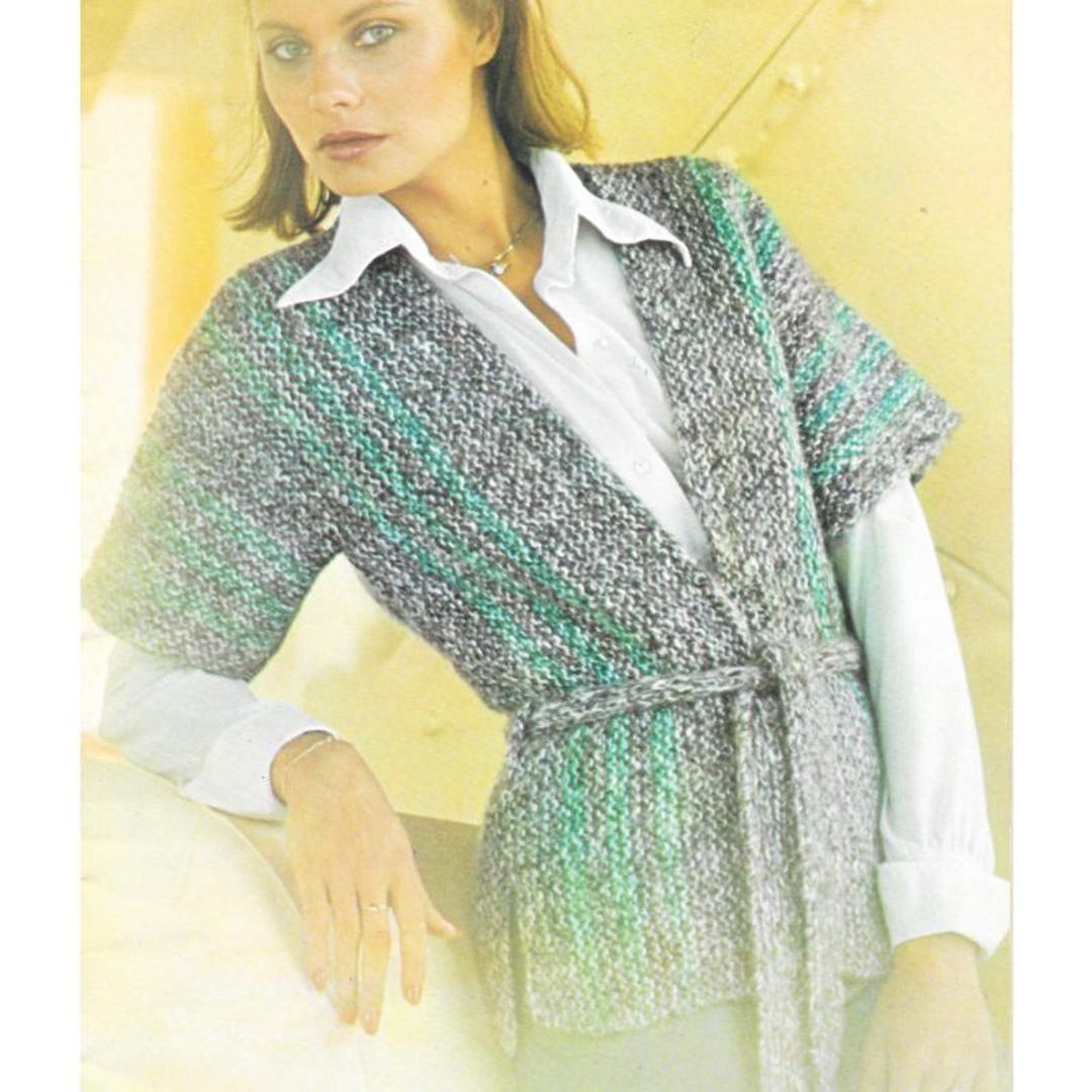 Beginner Chunky Knit Vest Pattern: Women's Belted Waistcoat (PDF ...