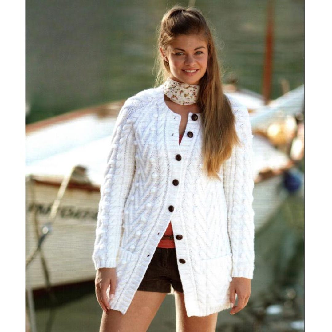 Ladies Cable Cardigan Knitting Patterns, Women's Jackets, Size 32-54 ...