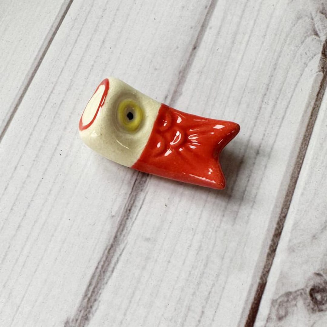 Adorable Japanese Ceramic Chopstick Rests – Fan and Fish Designs ...