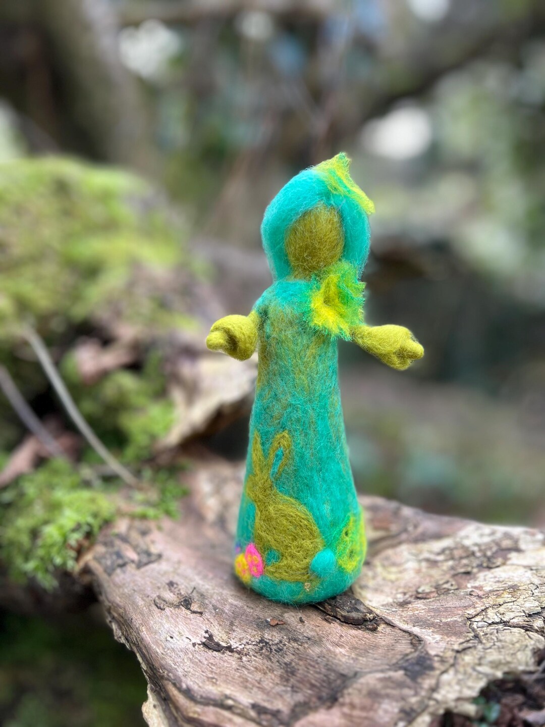 Altar Spring Element Deity, Needle Felted Doll, Wiccan/pagan Inspired ...