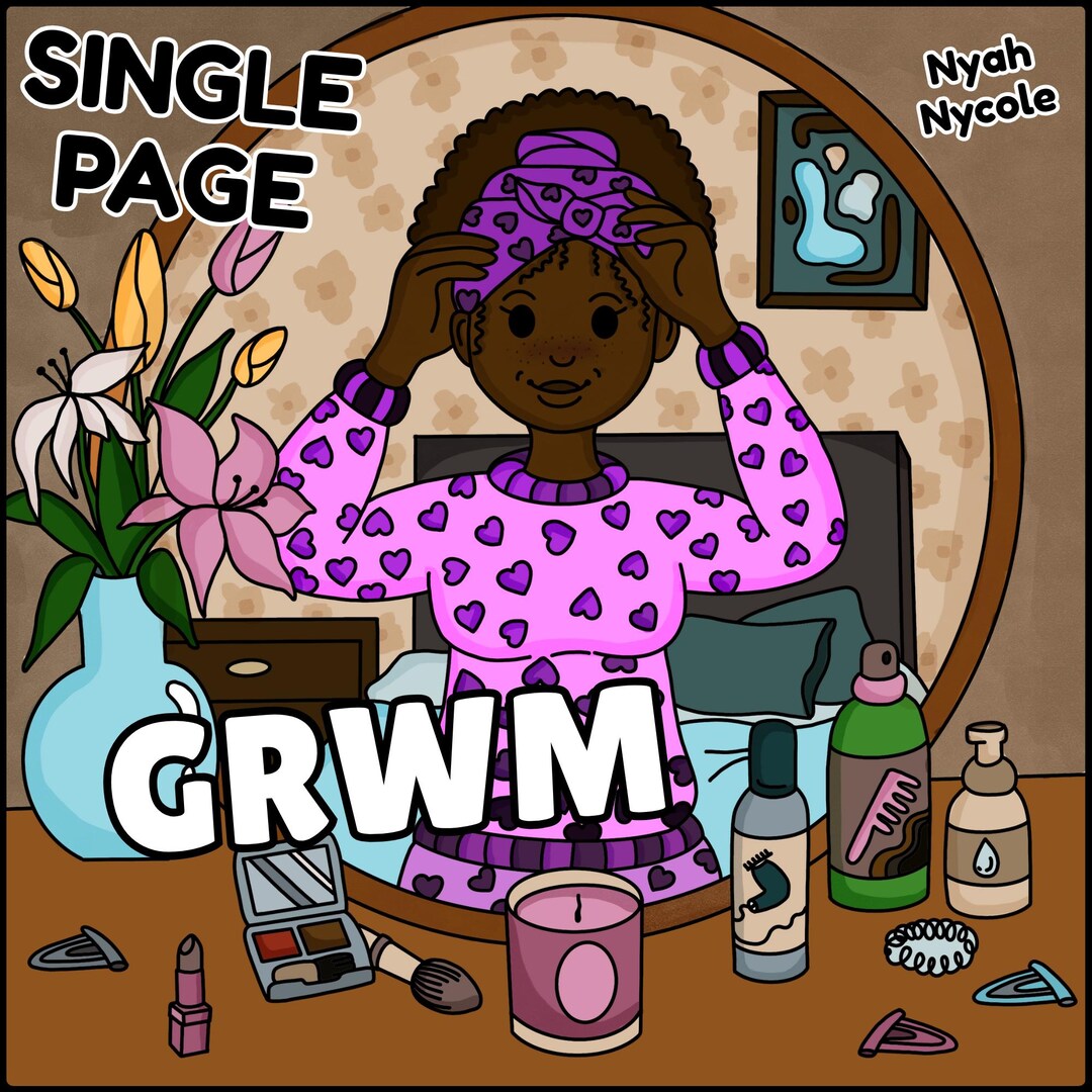 Single Coloring Page | Cozy Coloring Pages for Black Girls, Women and ...