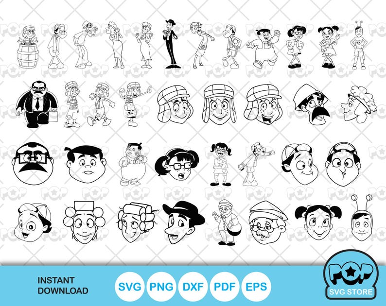 El Chavo Del Ocho Clipart Set, El Chavo Svg Cut Files for Cricut ...