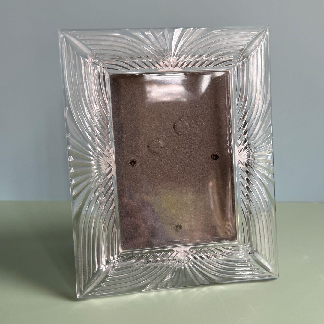 Vintage Stuart Crystal Photo Picture Frame Clear Cut Crystal Photo Size ...
