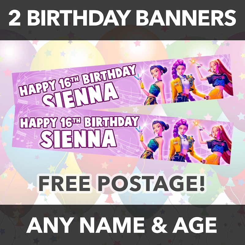 Personalised Text Banner - Etsy UK