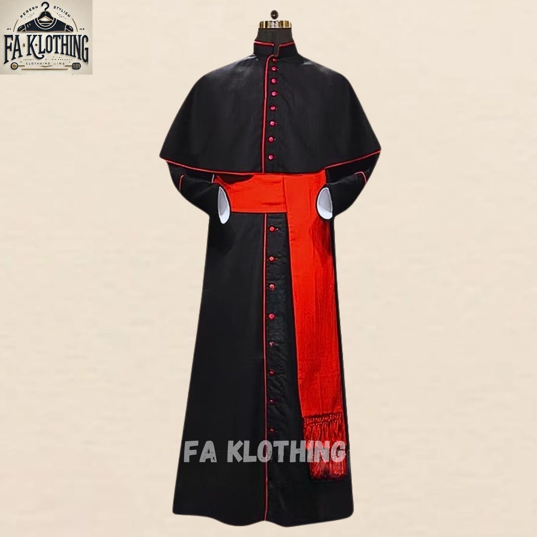 Custom Tailored Black Clergy Cassock: Priest Robe, Church Uniform - Etsy