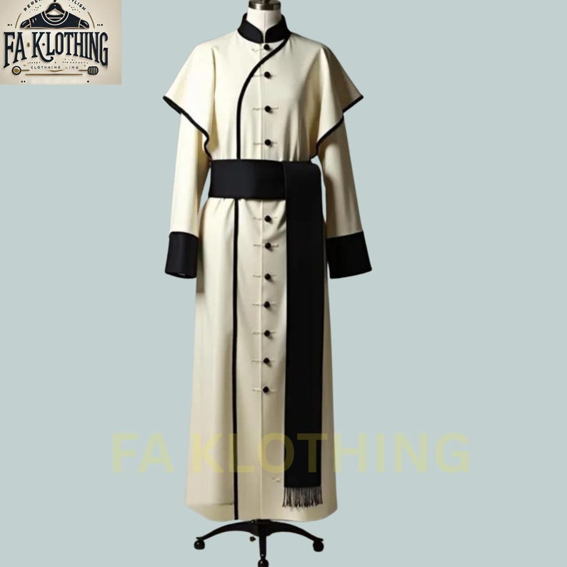 Custom Wool Roman Catholic Bishop Cassock: Clergy Vestment Robe With ...