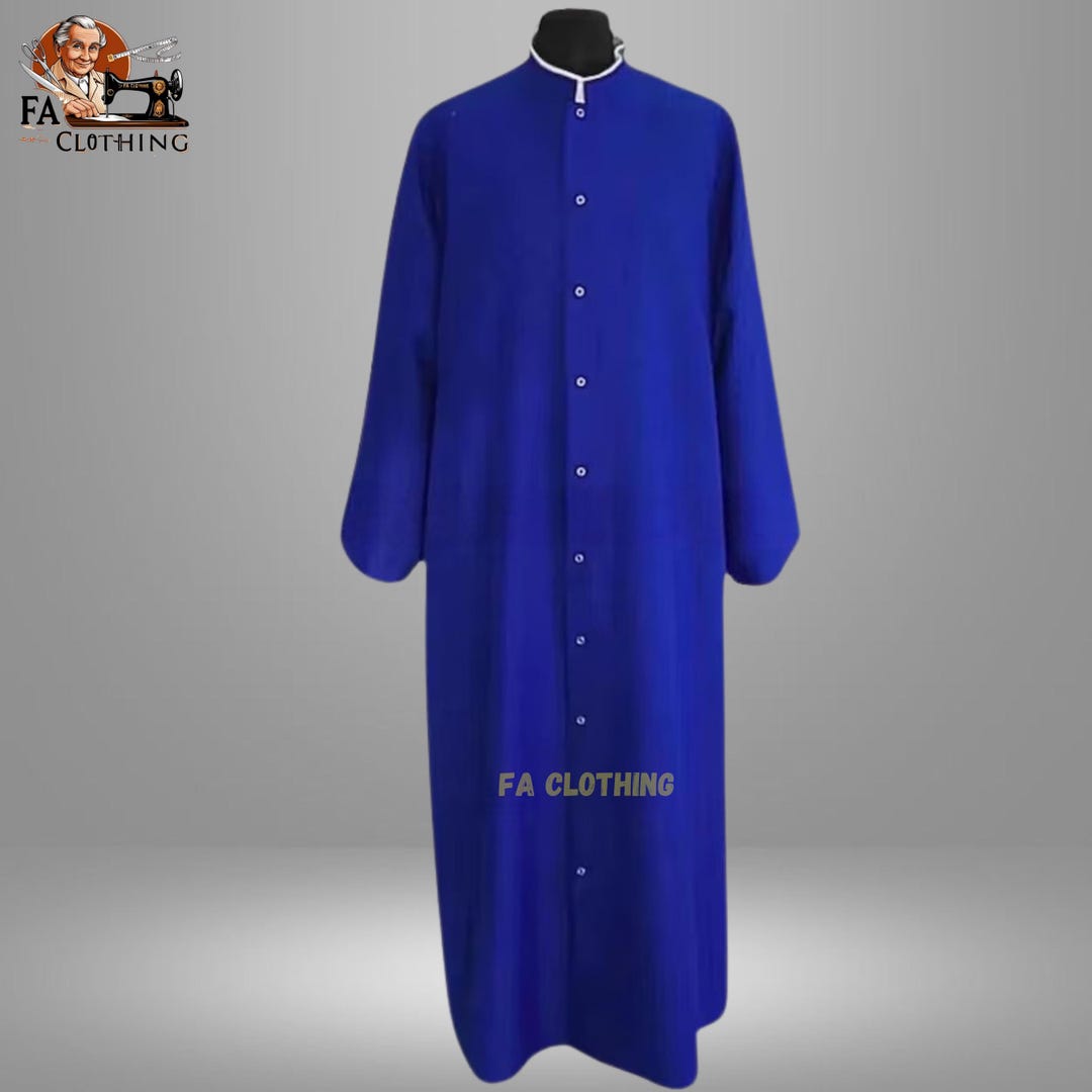 Custom Blue Bishop Cassock: Tailored Catholic Clergy Vestment - Etsy