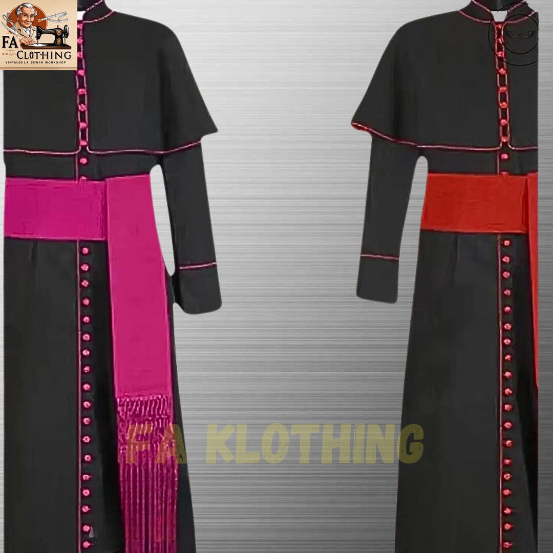 Roman Bishop Cassock With Cape and Cincture – Religious Vestment or ...