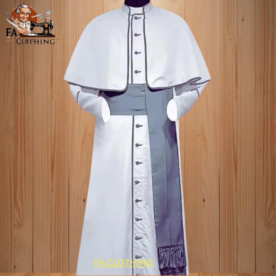 New Bishop Cassock With Inverness Cape – Medieval-inspired Clergy Robe ...