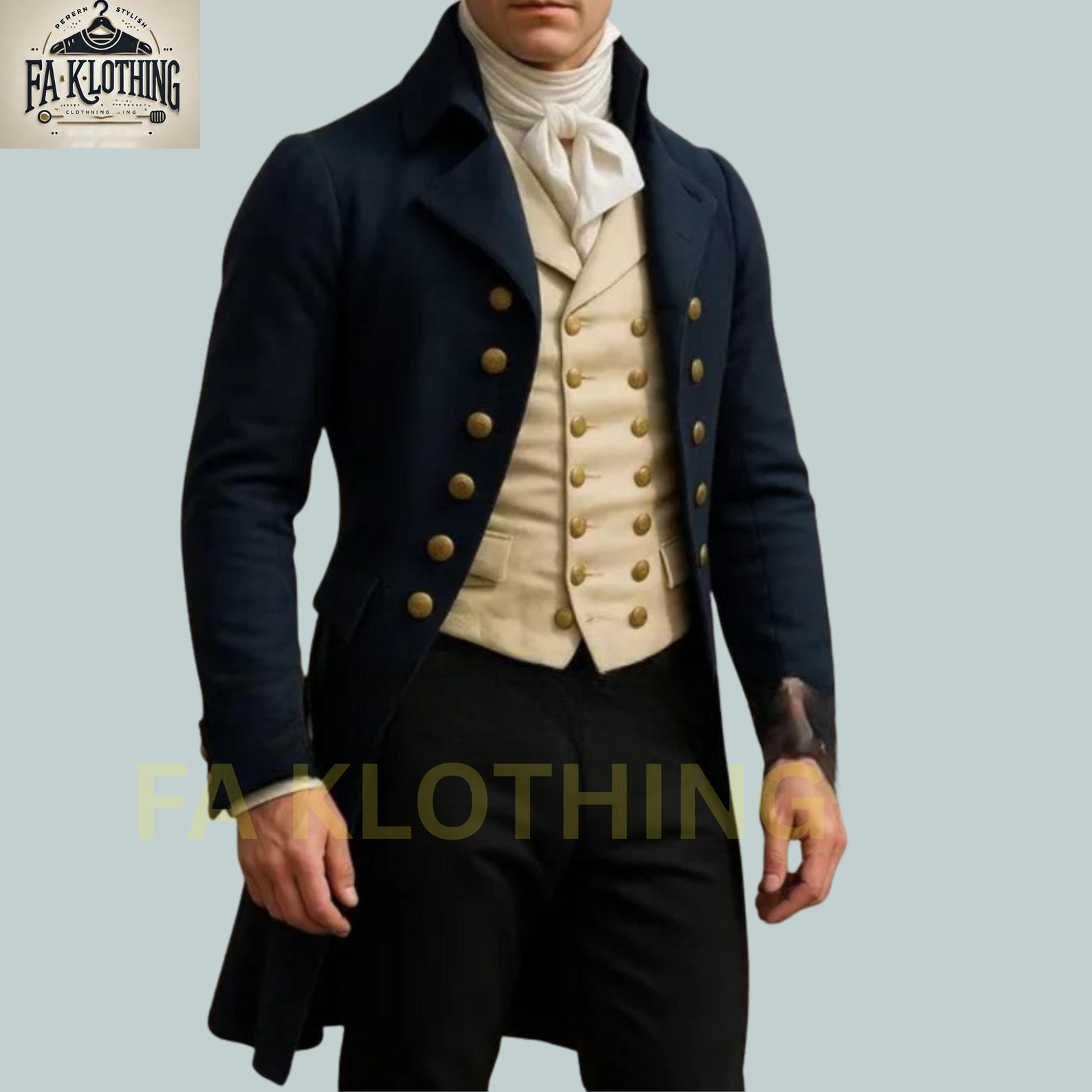 Regency Gentleman's Wool Tailcoat Suit: Historical Reenactment Cosplay ...