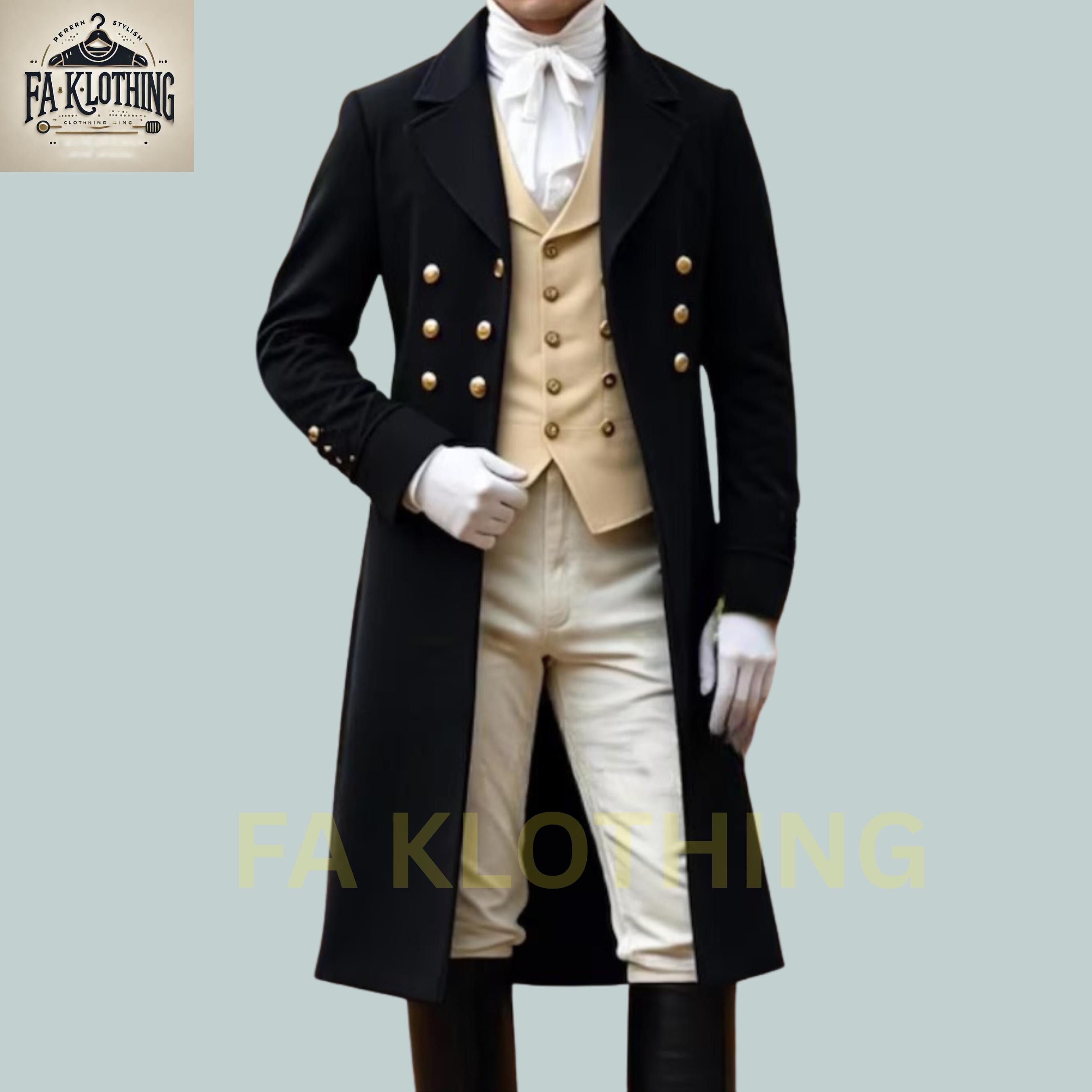 Men's Regency Mr. Darcy Wool Outfit: Tailcoat, Waistcoat & Breeches - Etsy
