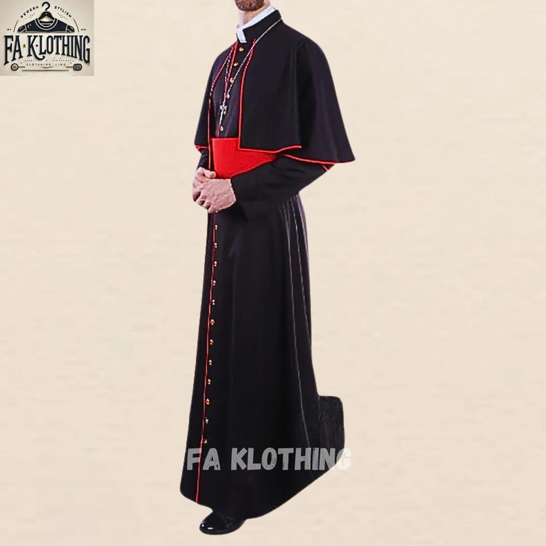 Custom Tailored Black Clergy Cassock: Priest Robe, Church Uniform - Etsy