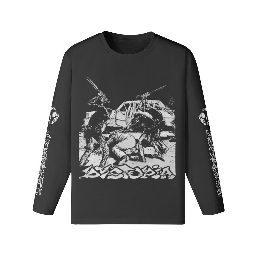 DYSTOPIA Custom Made Screen Printed Longsleeve (CHECK DESCRIPTION) - Etsy