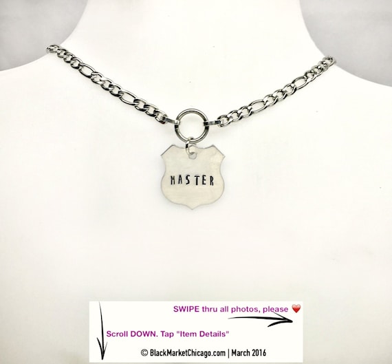 BDSM Male Dominant Master Sir or Daddy Collar 316L Stainless | Etsy