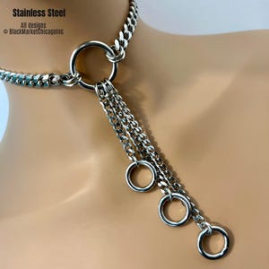 Fidget Sub Day Collar, Long Chains & Rings, Stainless Steel, Lock ...