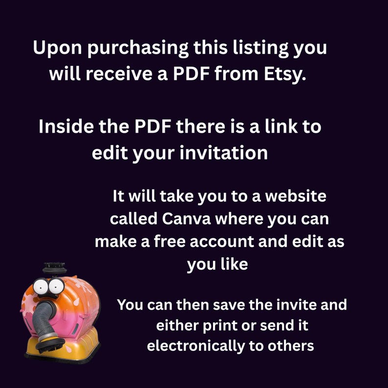 Editable Teletubbies Invitation - Canva Template DIY - Party Supplies ...