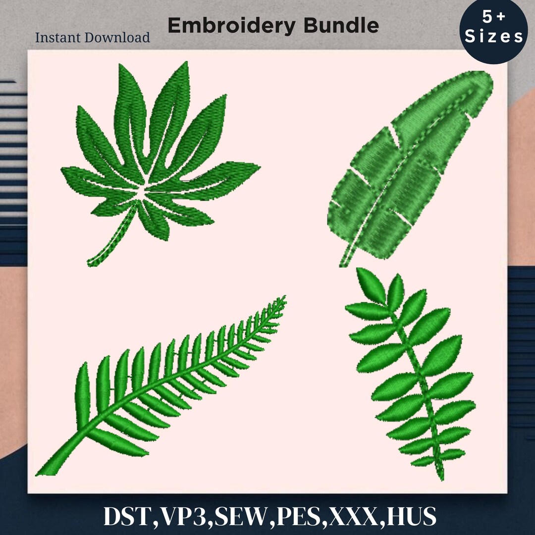 Leaf Embroidery Design Laurel Leaves Embrodery Designs Fall Leaves ...