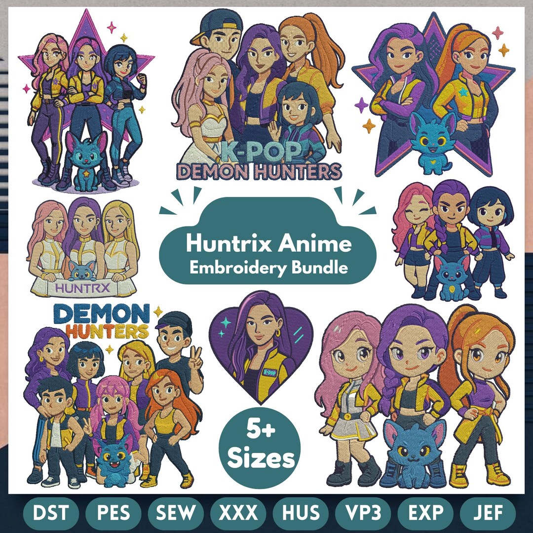 Kpop Huntrix Girls Machine Embroidery Design Huntrix Logo Embroidery ...