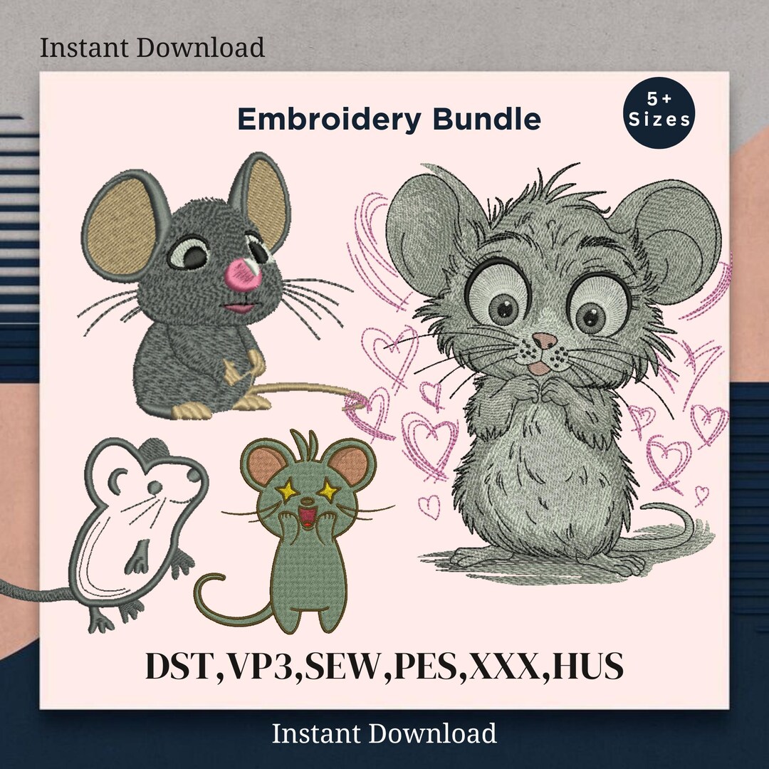 Mouse Embroidery Design Mice Mouse Embroidery Pattern Mickey Mouse ...