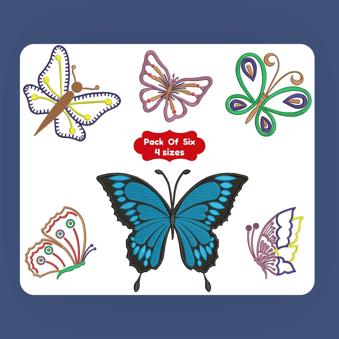 Butterfly Embroidery Design Butterfly Embroidery File Mini Embroidery ...