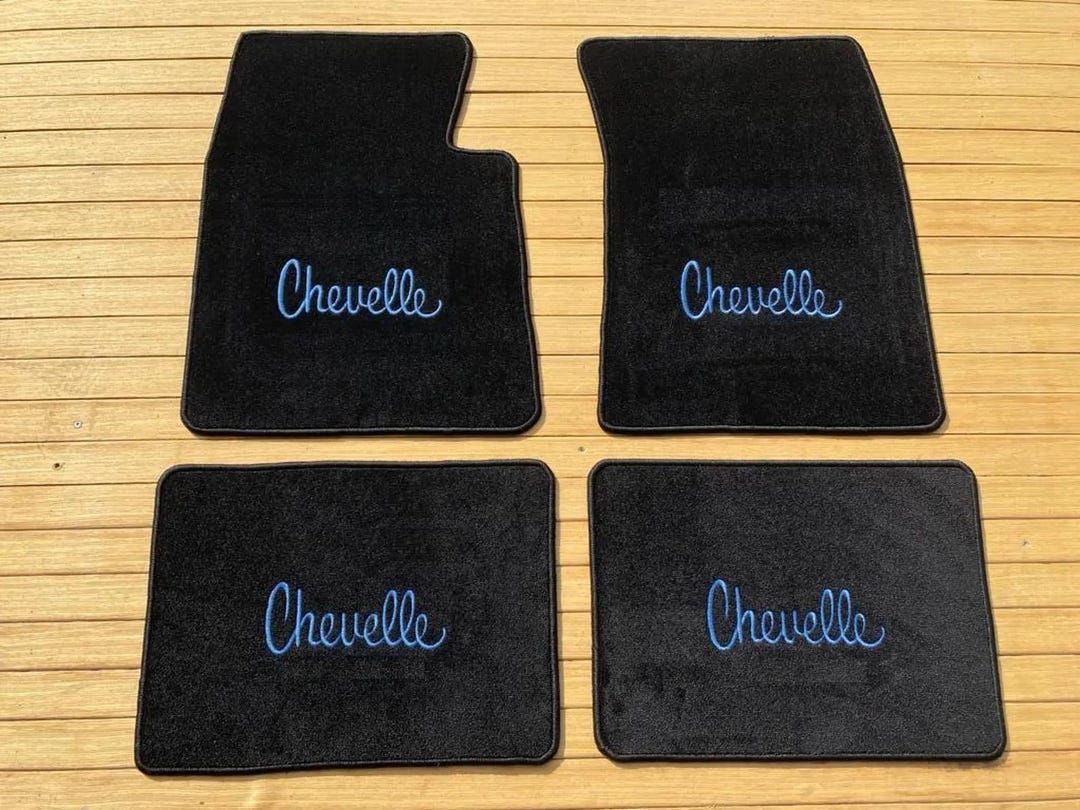 For Chevy Chevelle Ss Floor Mat Mats Carpet Black Set Of4 1968-72 - Etsy