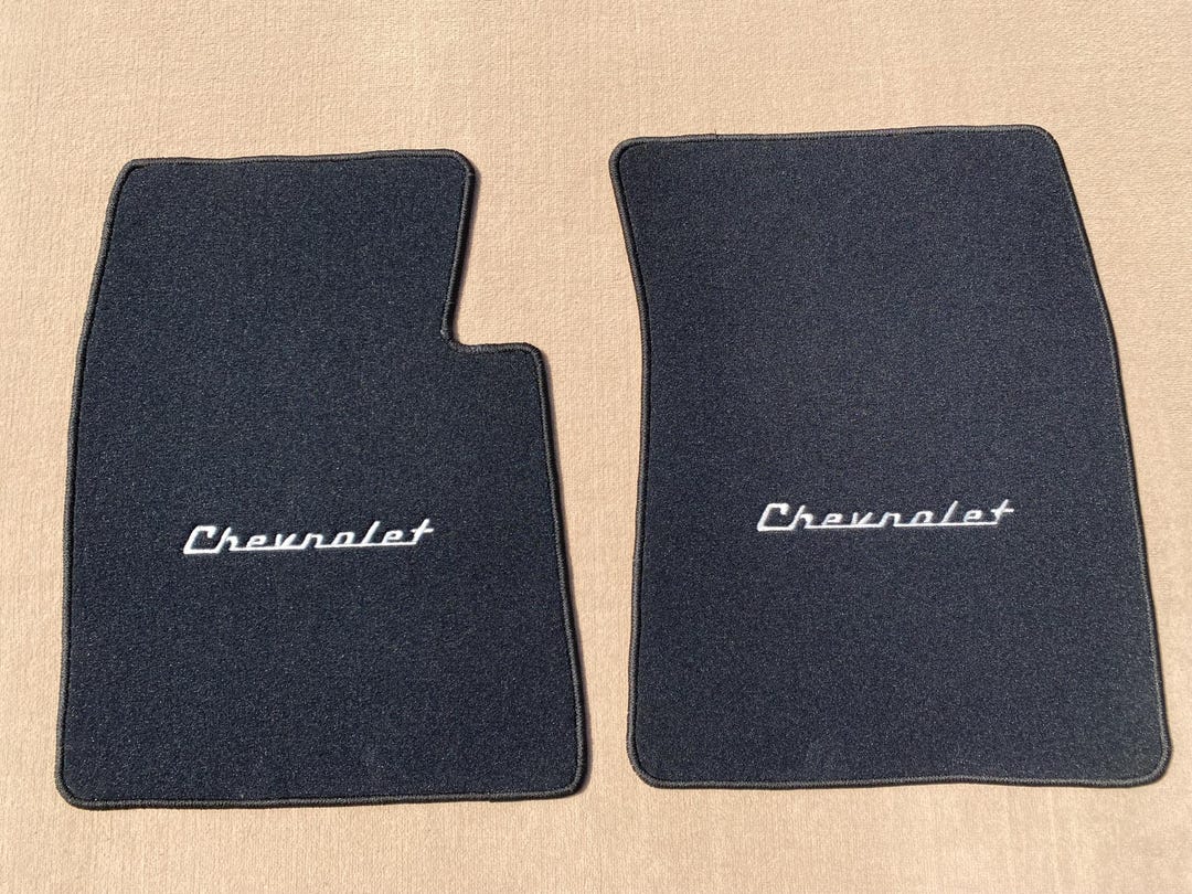 For Chevy C10 Apache Pickup Velour Floor Mat Mats Carpet Black 2pcs ...