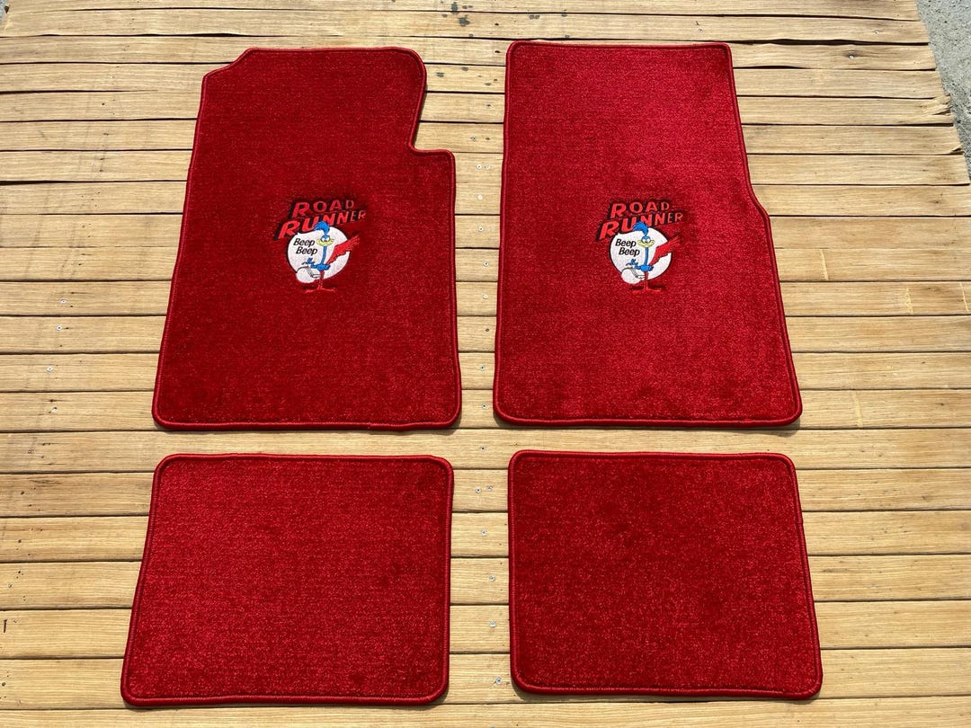 For Plymouth Road Runner Floor Mat Carpet Red Set Of4 1968-75 - Etsy
