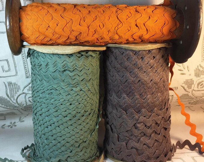 Ric Rac Harvest Color Vintage Rick Rack Trim New Old Stock Brown Loden ...