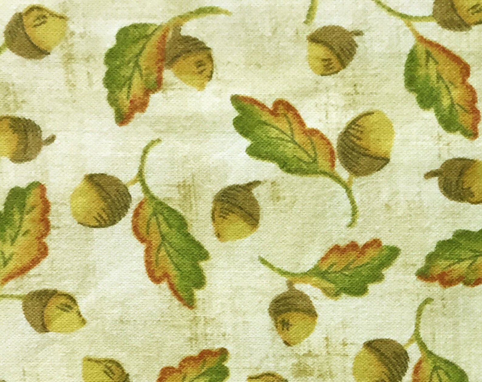 Autumn Quilt Fabric with Acorns and Oak Leaves Perfect for | Etsy