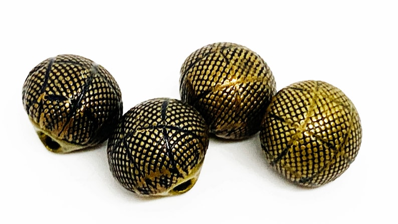 Antique Brass Vintage Ball Buttons Self Shank Buttons Textured - Etsy