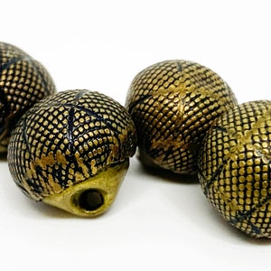 Antique Brass Vintage Ball Buttons Self Shank Buttons Textured and ...