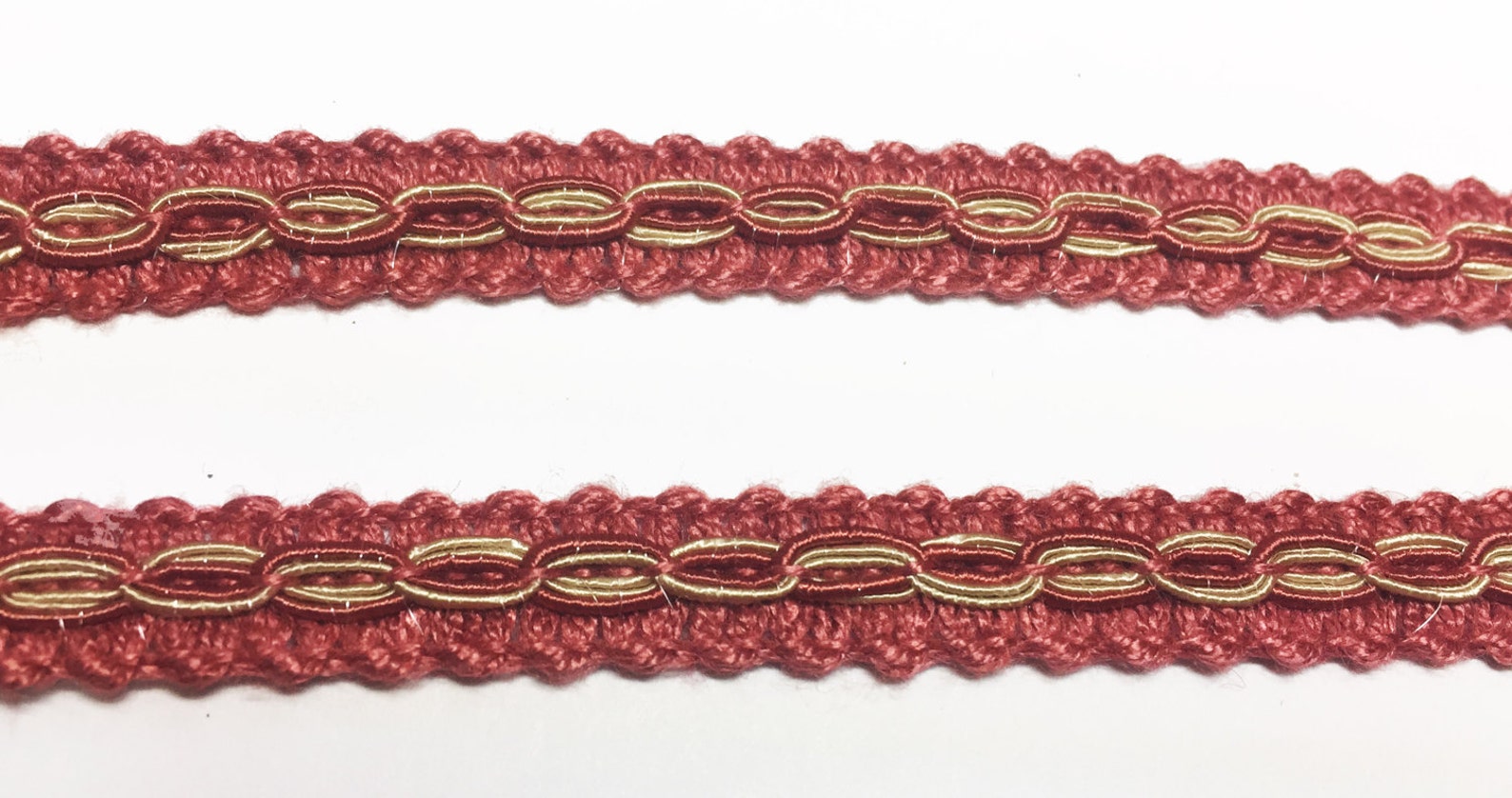 Vintage Pink French Gimp Pink and Cream Scrolled French Gimp - Etsy